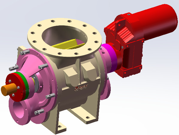 Conventional Blow Thru Powder Rotary Valve In Gas Conveying Process